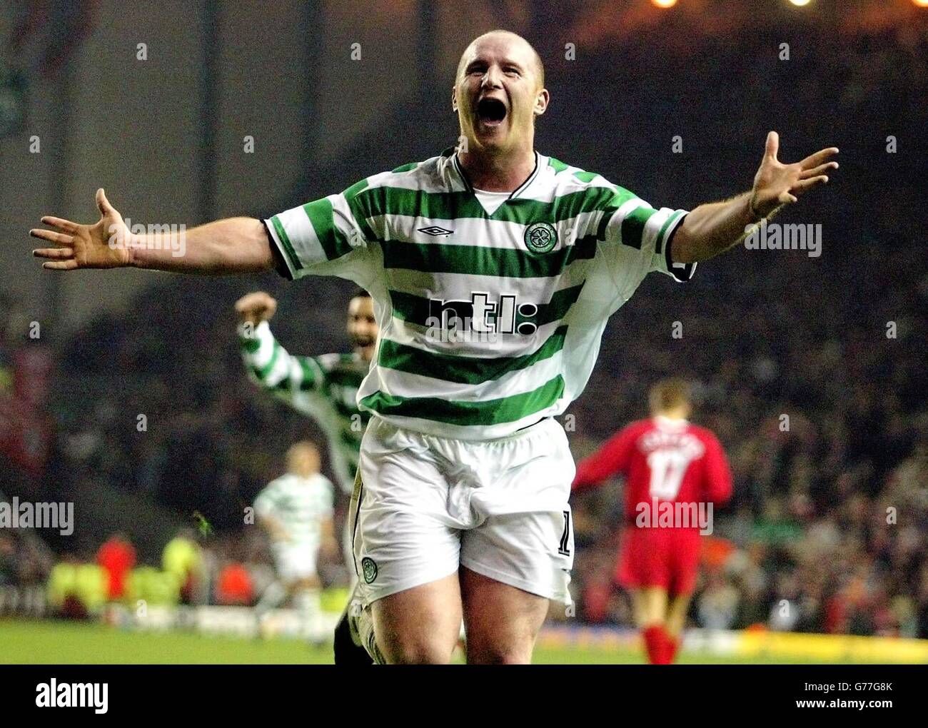 Celtics john hartson celebrates sides second goal against liverpool hi ...