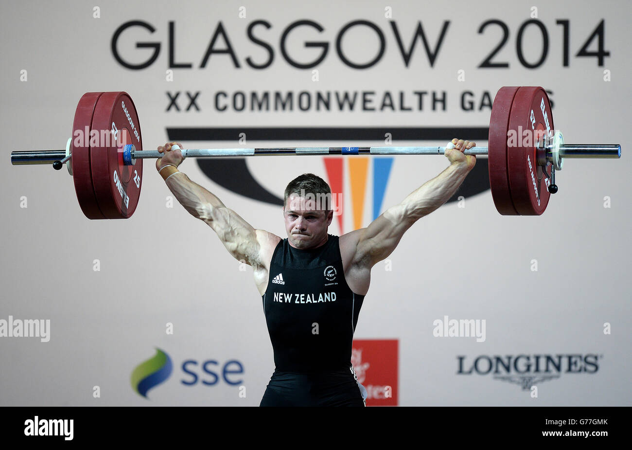 New Zealand's Mark Spooner in action during the snatch element of the ...