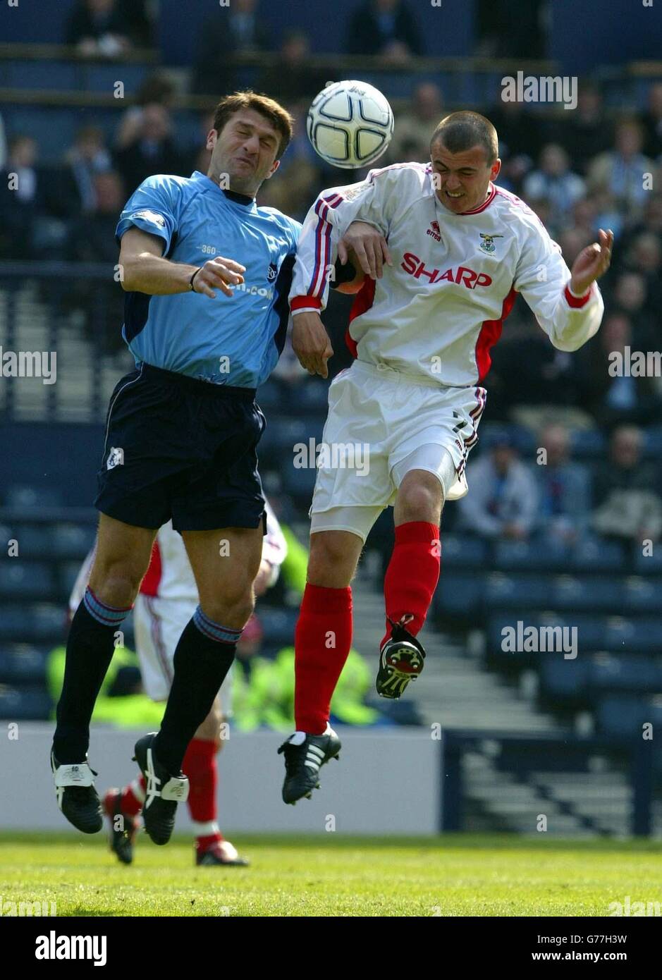 Caledonian Thistle's Georgi Nemzadze with Russell Duncan of Inverness ...
