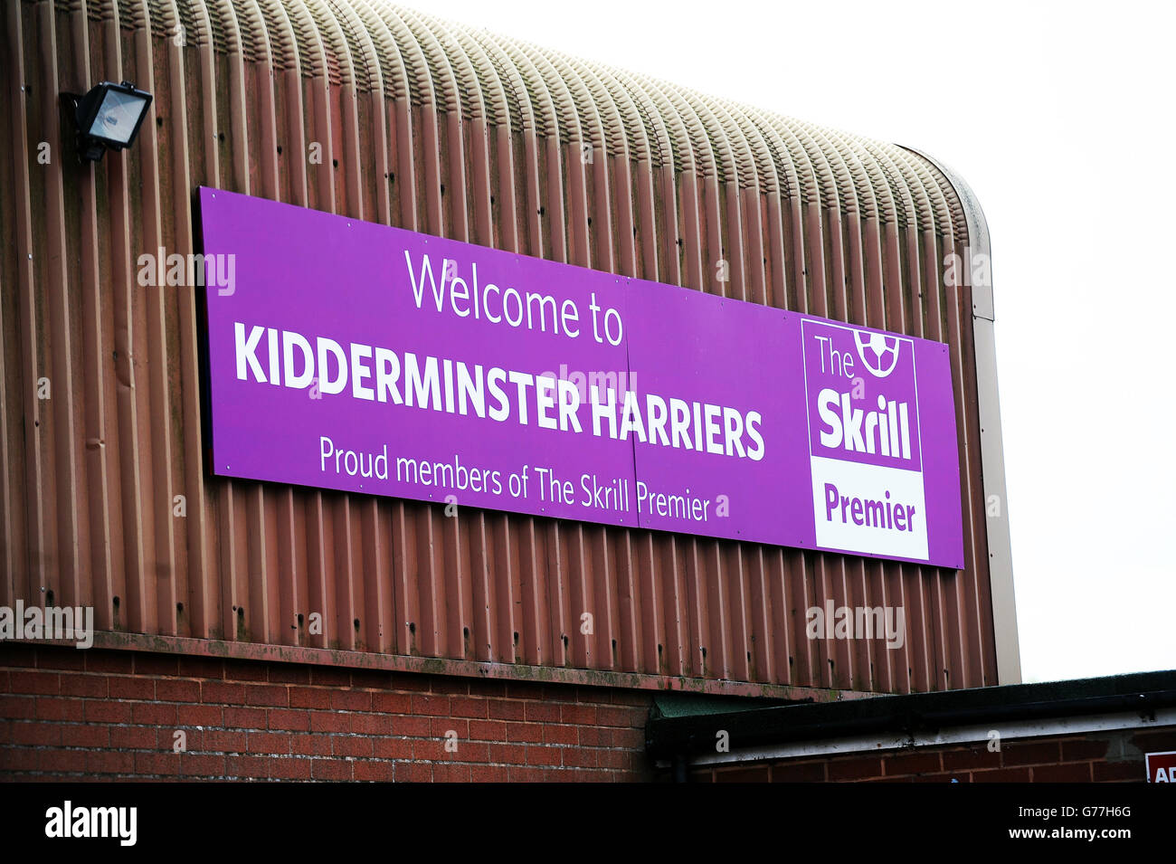 A general view of Aggborough Stadium, home of Kidderminster Harriers ...