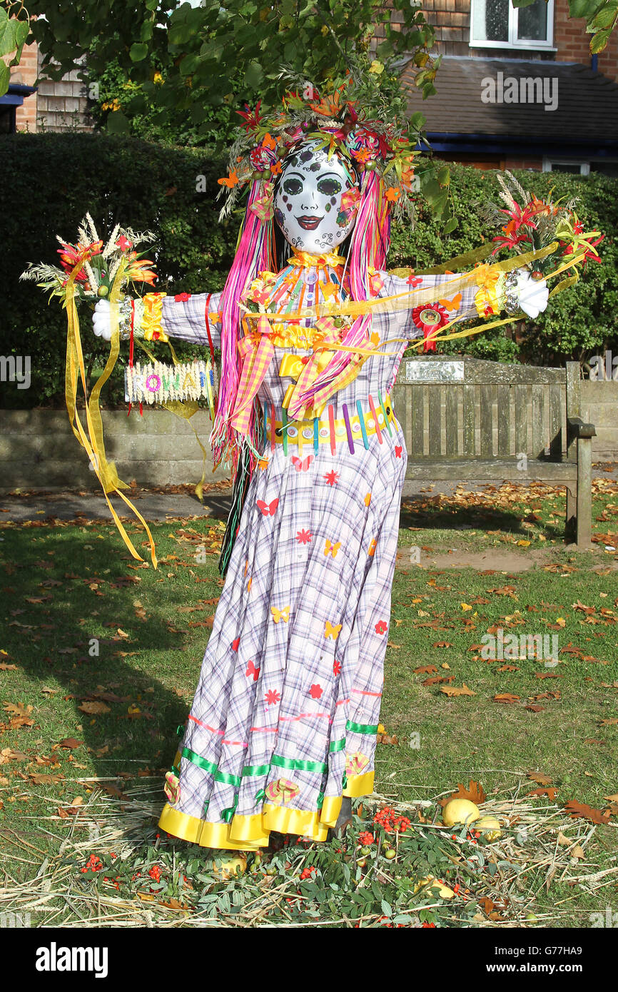 Harvest Queen scarecrow on show at the 16th annual Belbroughton ...