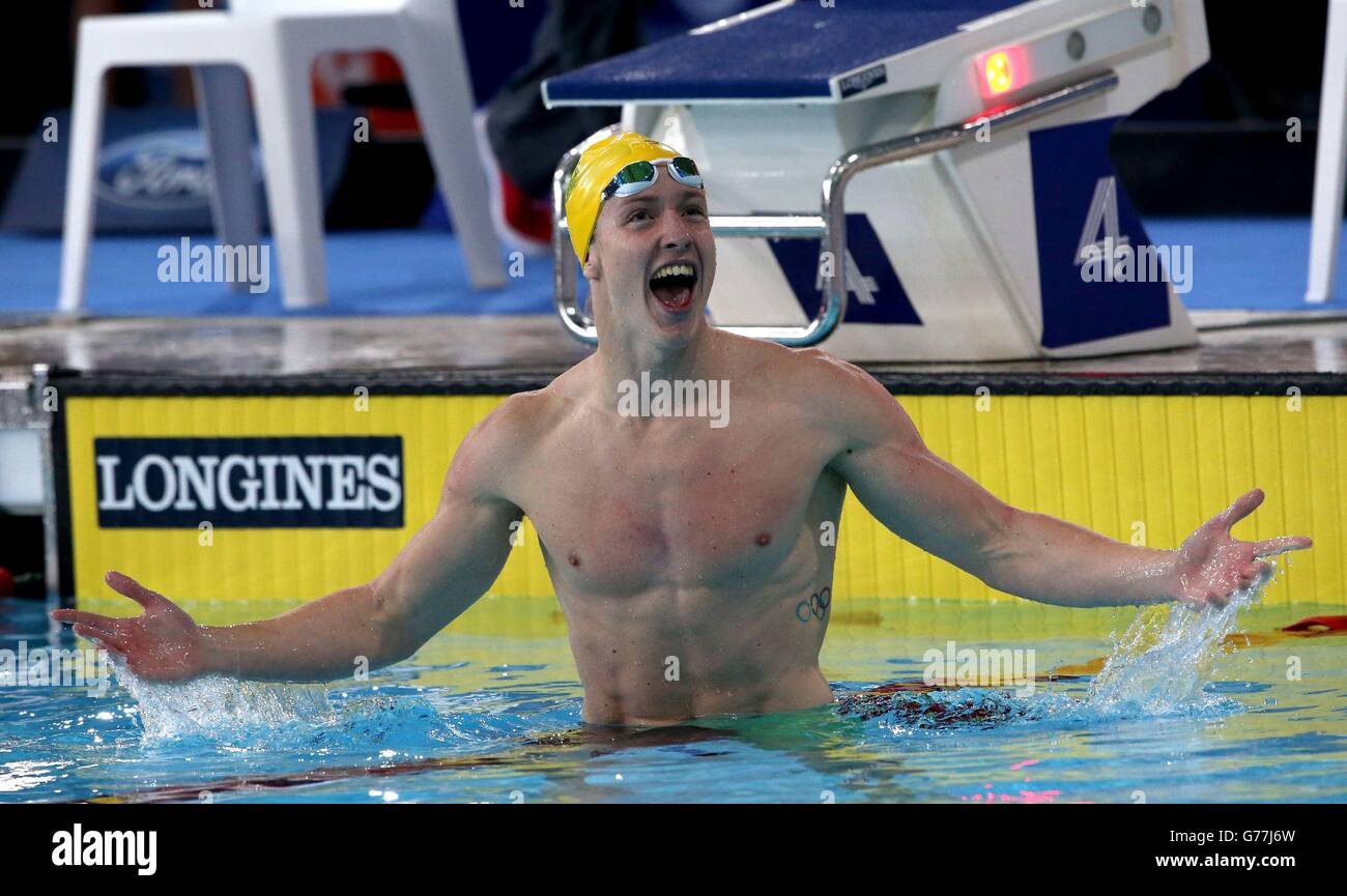 Australia's Daniel Tranter celebrates winning the gold medal in the Men ...