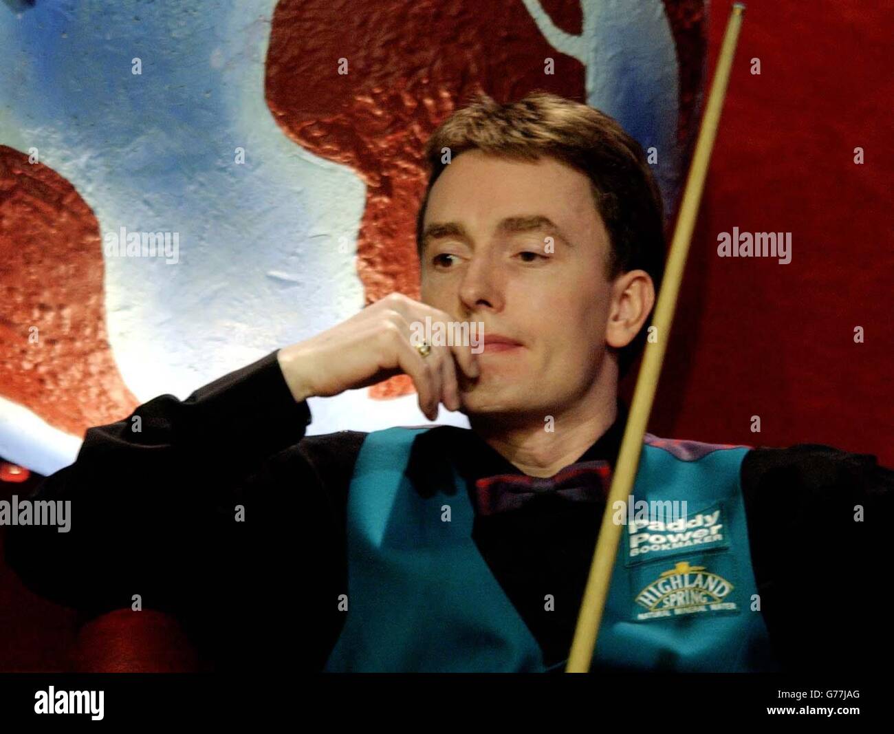 Ireland's Ken Doherty looks on from his seat during the Embassy World ...