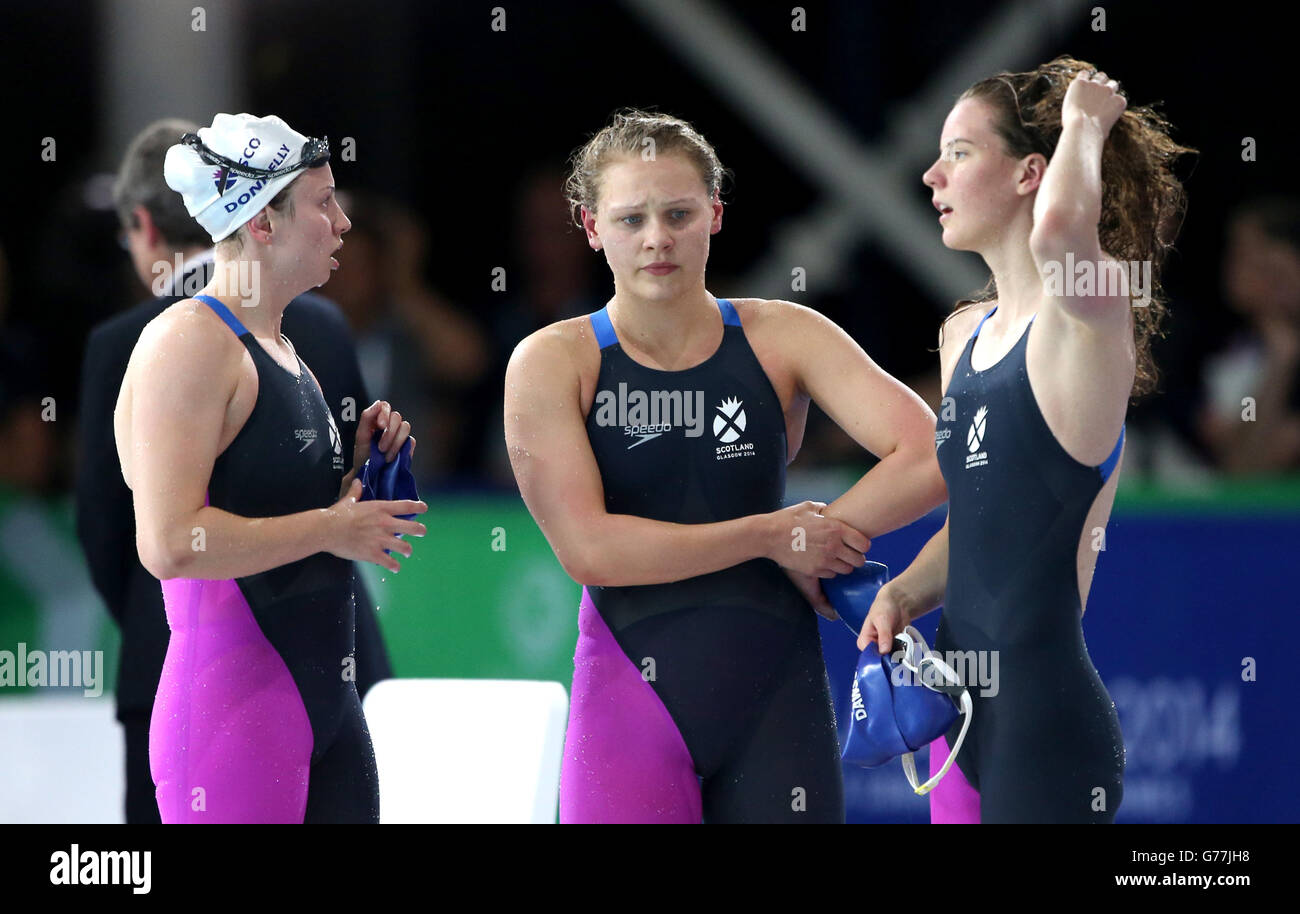 (left to right) Scotland's Fiona Donnelly, Katie Armitage and Kathleen ...