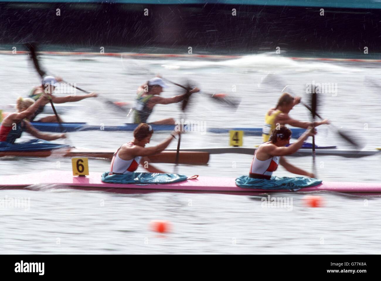Atlanta Olympics - Canoeing. Canoeing sprint action Stock Photo - Alamy