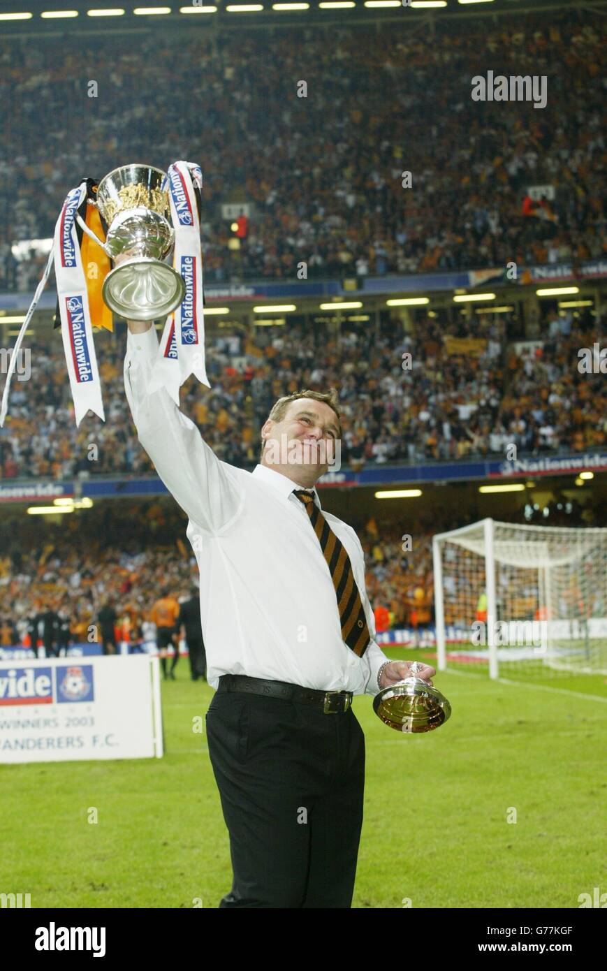 Dave Jones Wolves Div 1 trophy Stock Photo - Alamy