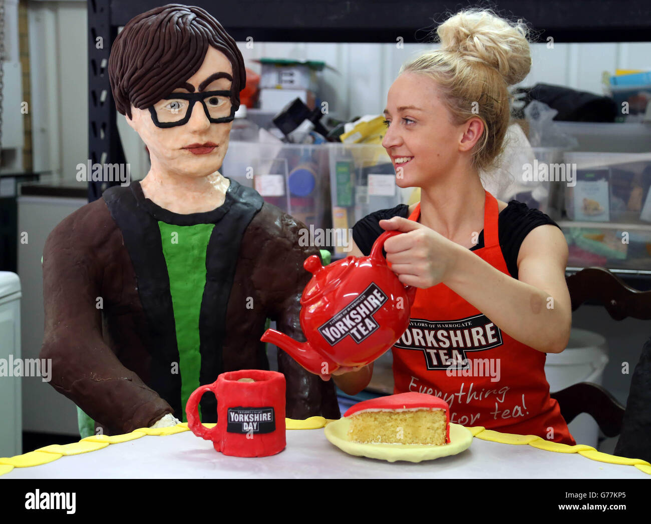 Food artist, Connie Viney, shares a cup of Yorkshire Tea with her cake ...