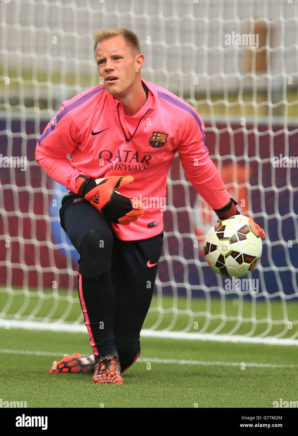 Marc-Andre Ter Stegen during the training session at St George's Park ...