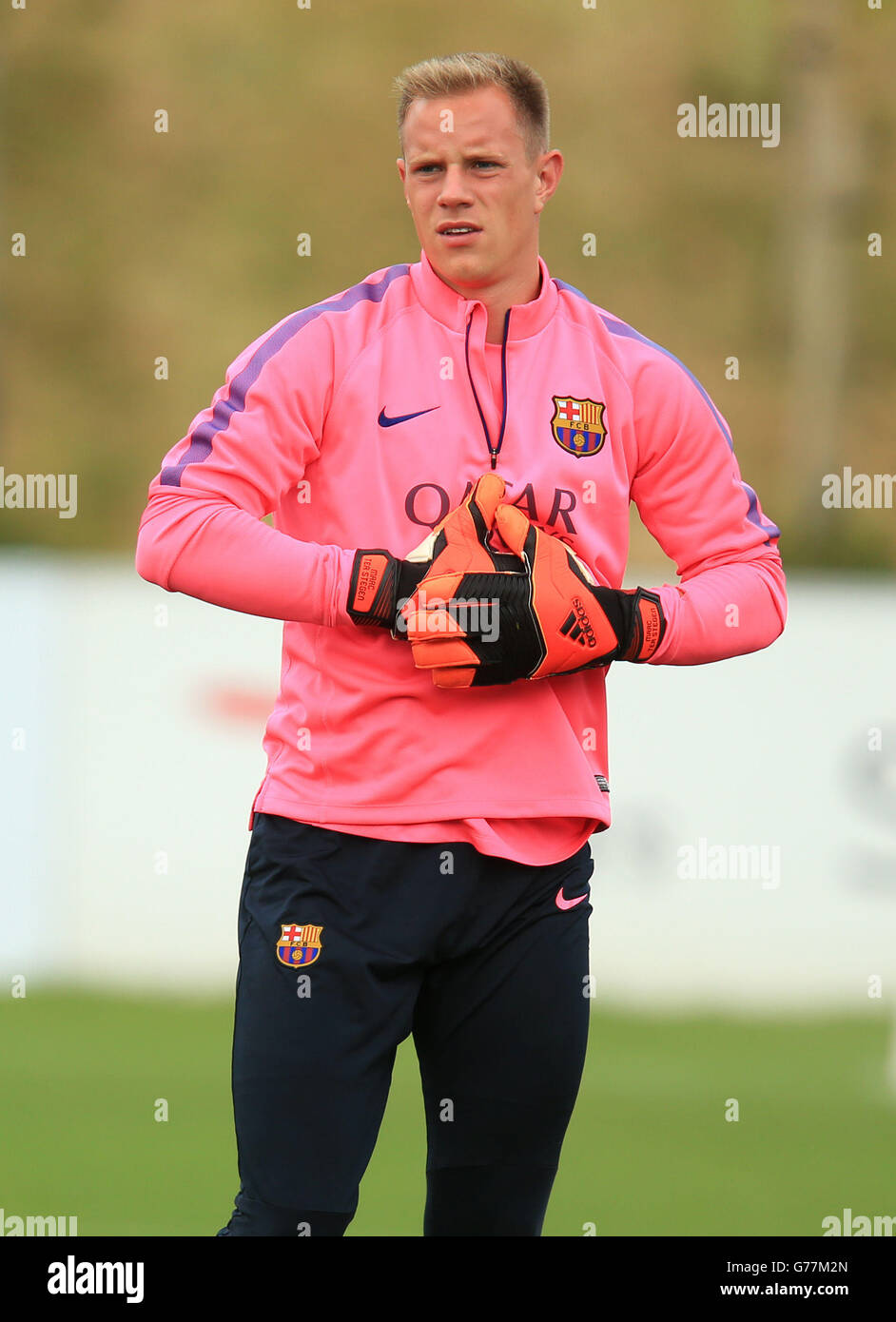 Marc-Andre Ter Stegen during the training session at St George's Park ...