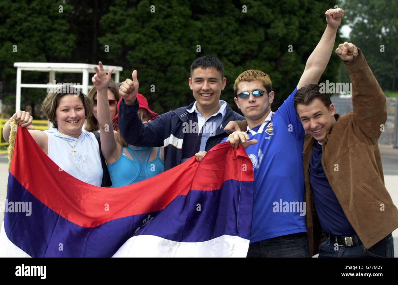Serbian fans hi-res stock photography and images - Alamy