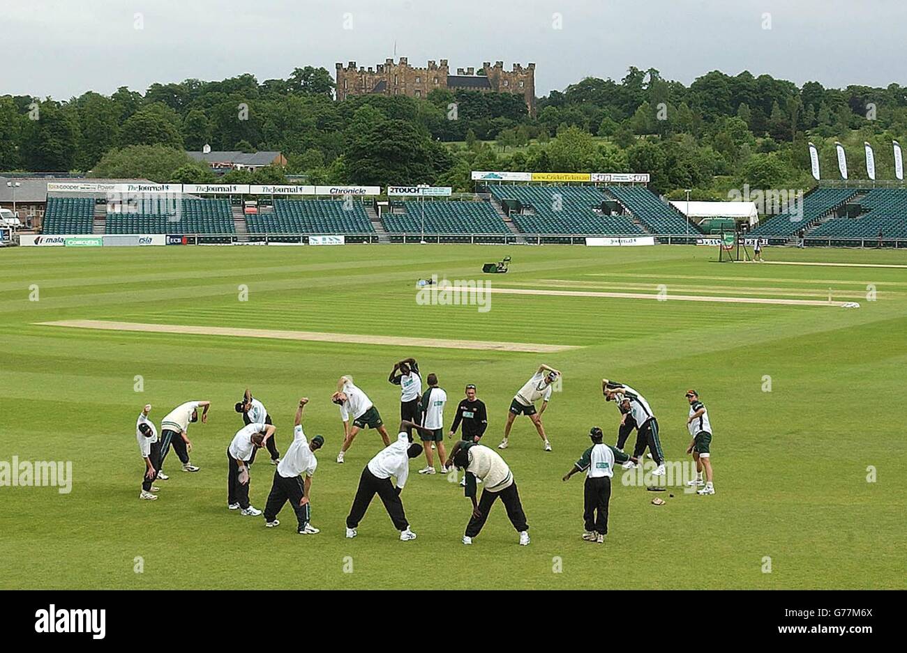 The Zimbabwe team during training at the Riverside Ground of Durham ...
