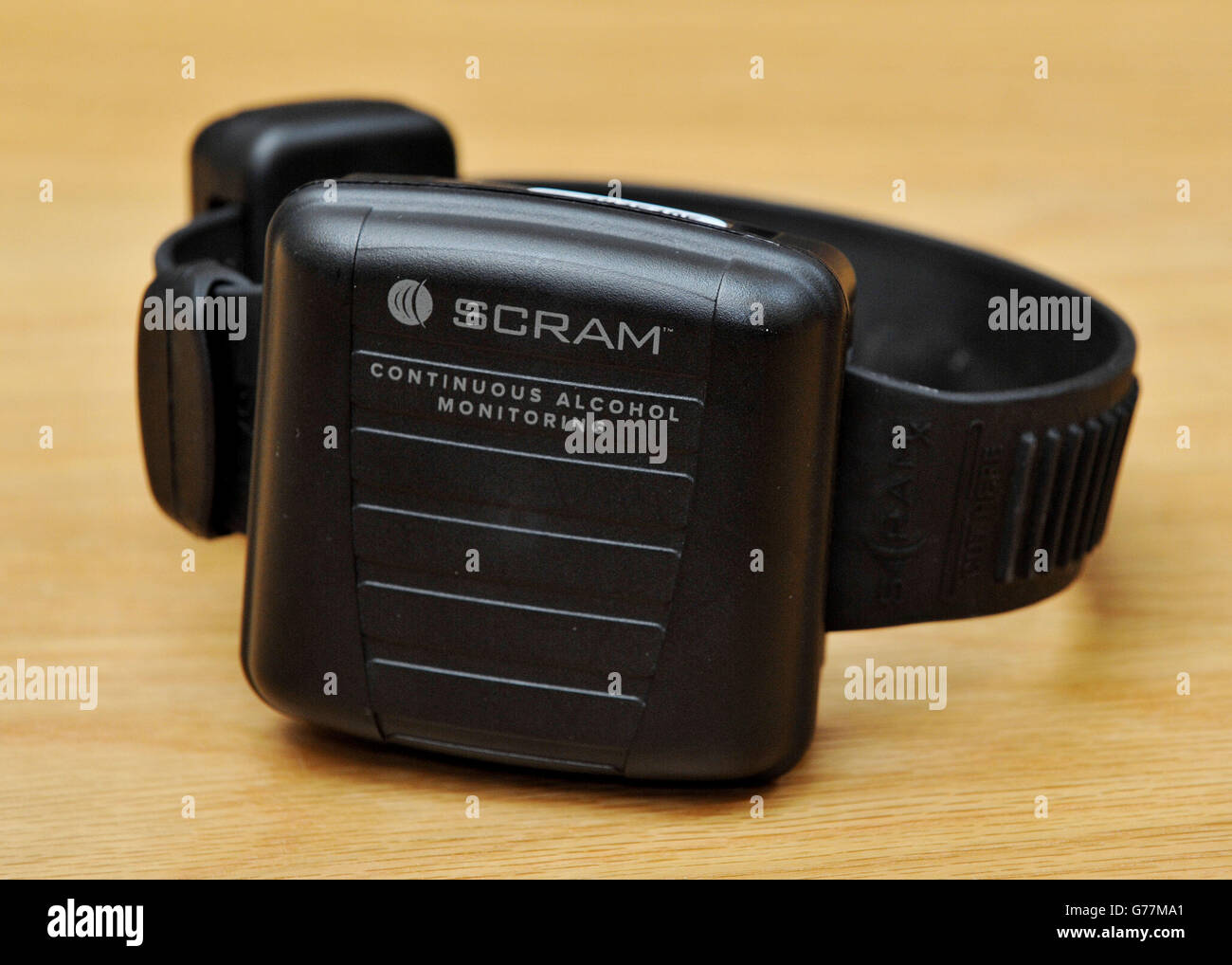 An alcohol monitoring tag supplied by Alcohol Monitoring Systems ...