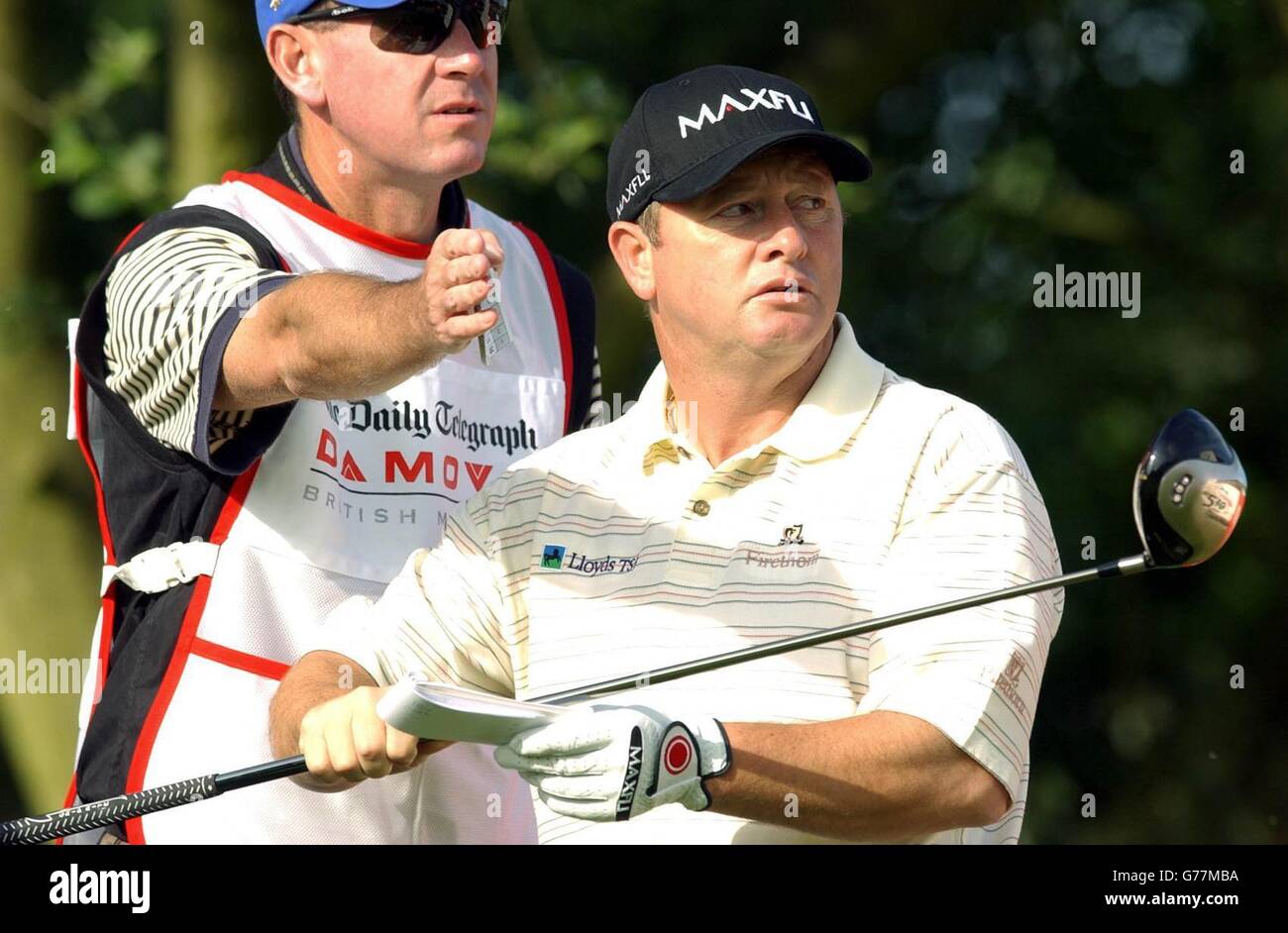Sport golf action caddie baseball cap ian woosnam hi-res stock ...