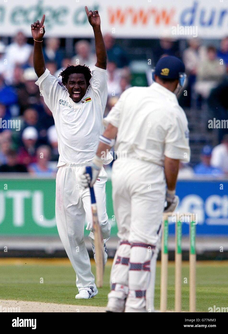 Zimbabwe's Douglas Hondo celebrates after dismissing England captain ...