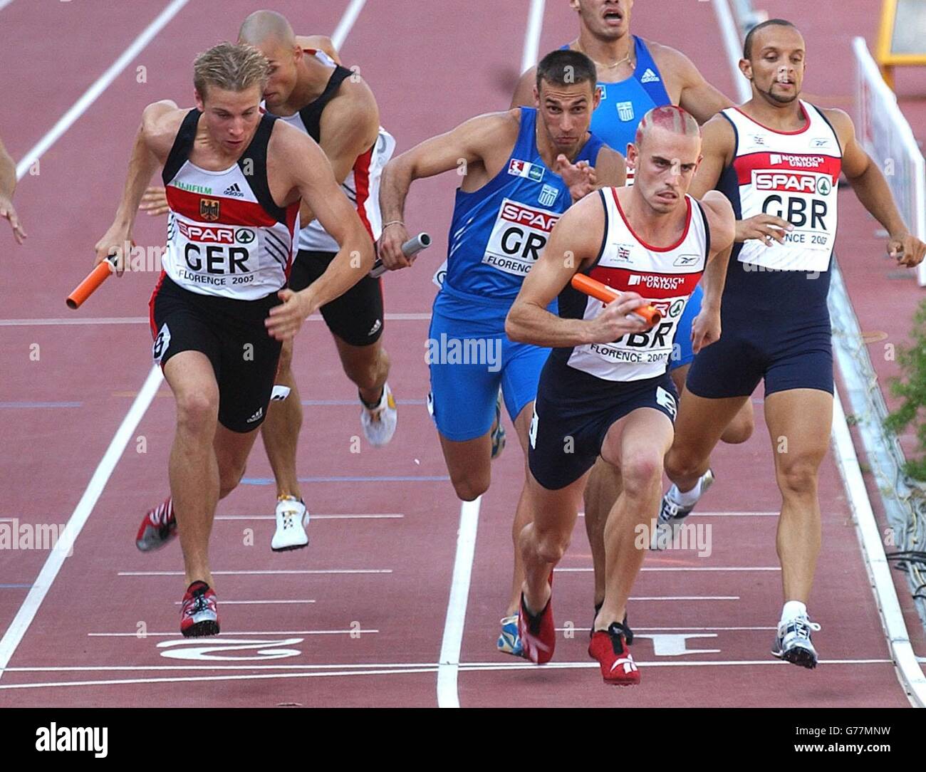 Sport athletics action running jamie baulch matthew elias hi-res stock ...