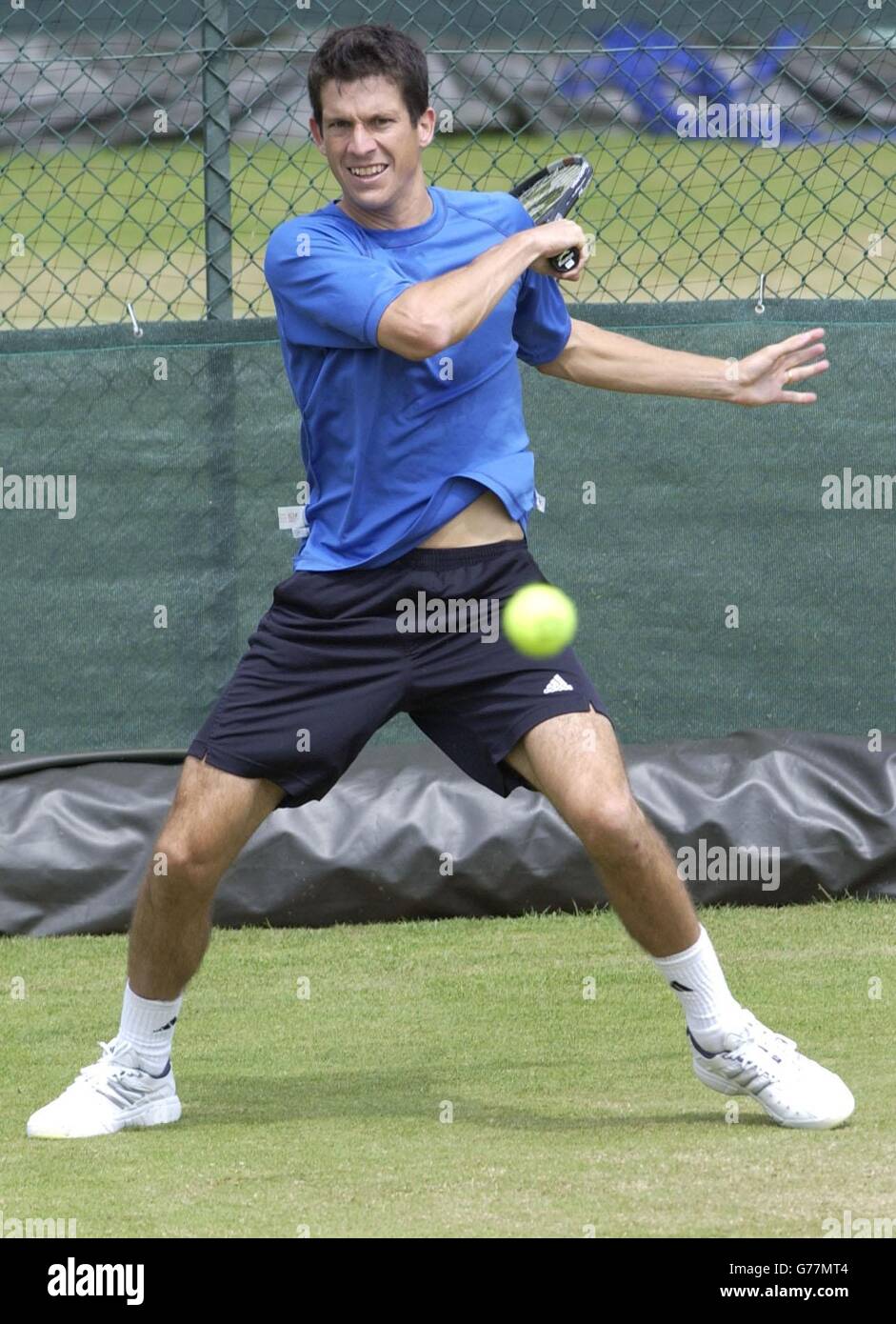 Tim Henman - Wimbledon practice Stock Photo - Alamy