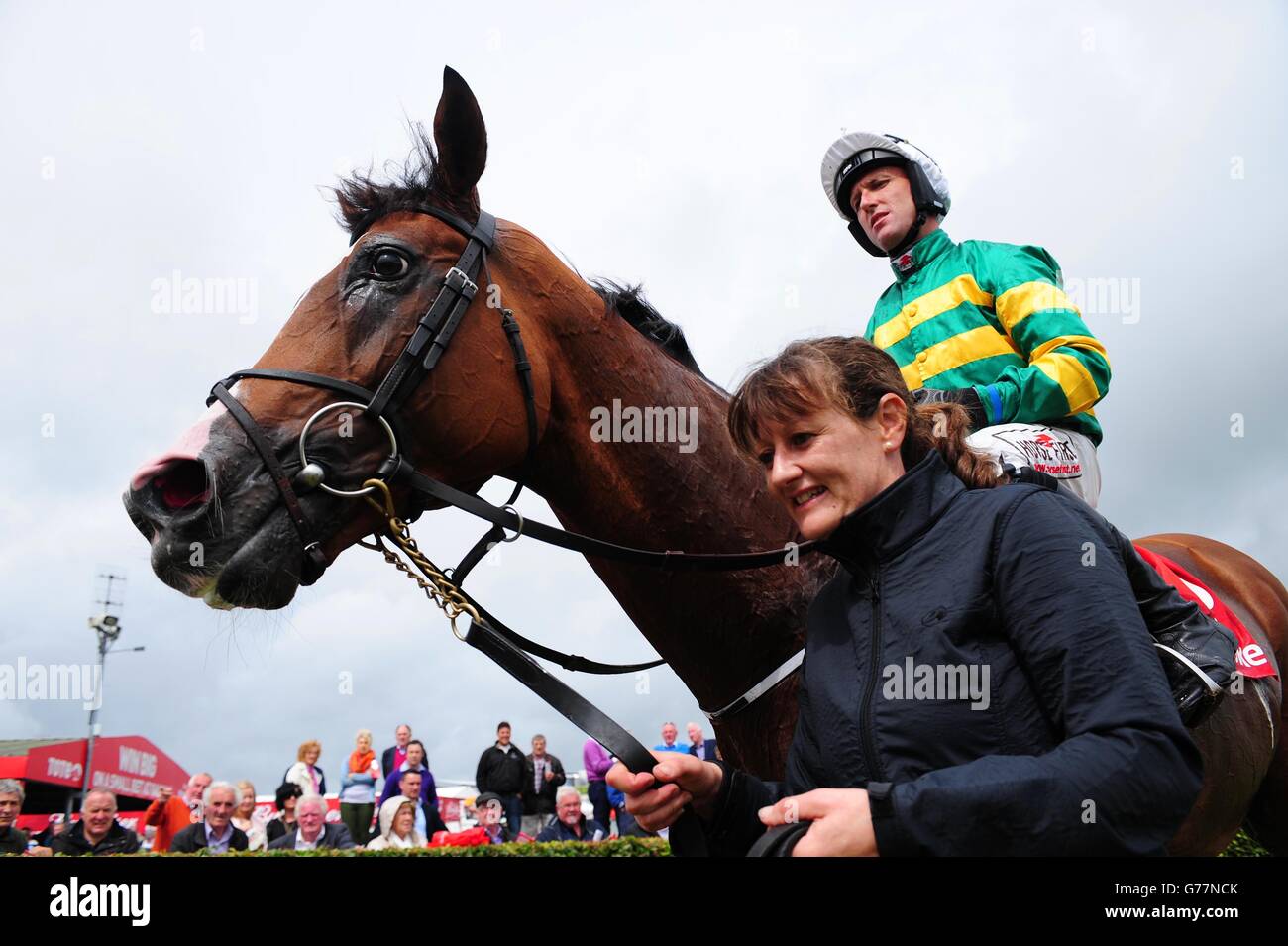 Marchese Marconi and Robbie Power celebrate winning the Ladbrokes ...