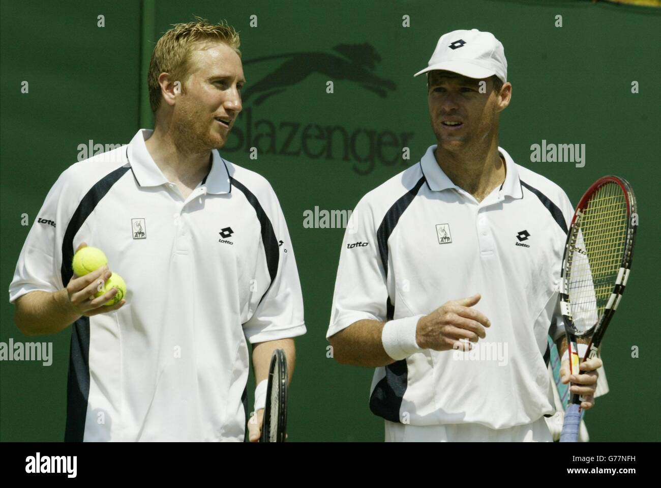 British doubles pairing Miles MacLagan and Martin Lee (left) in action ...