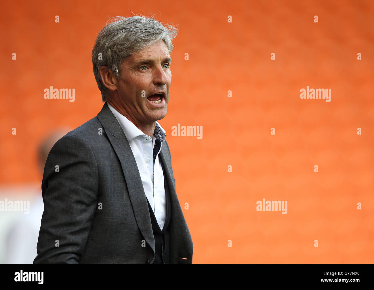 Blackpool's manager Jose Riga during the Pre-Season friendly at ...