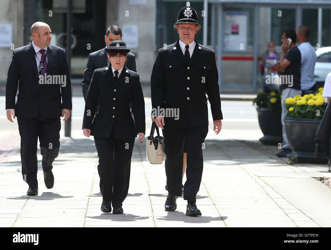 Police Constables Richard Whitely (right) and Suzanne Hudson arrive at ...