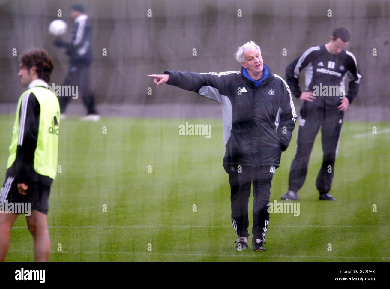 Newcastle training - Bobby Robson Stock Photo - Alamy