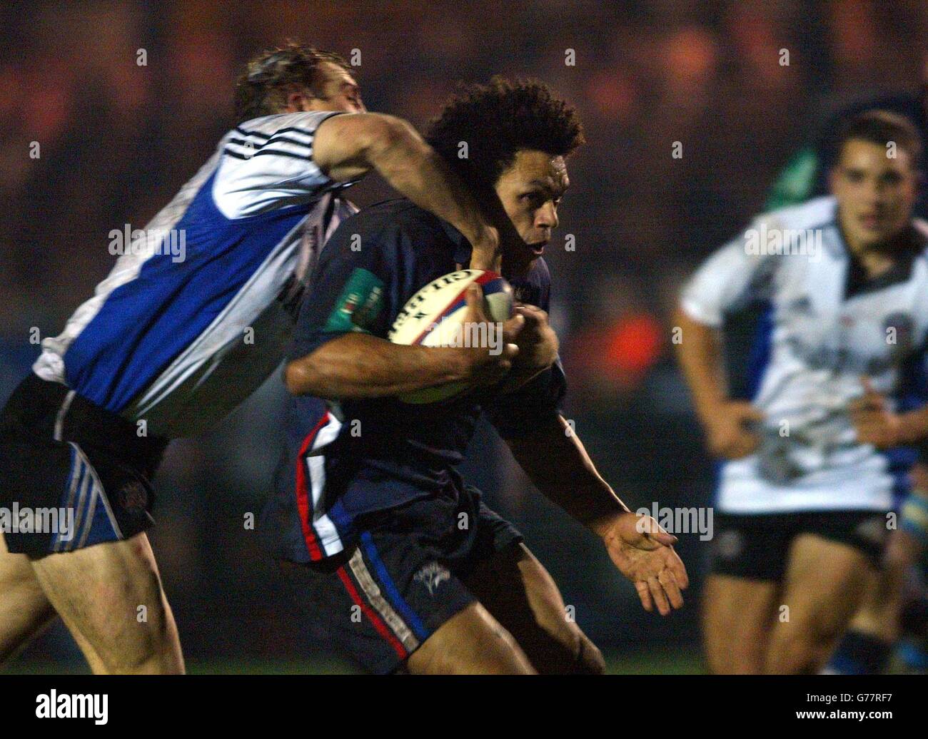 Sale Sharks Graeme Bond drives for the Bath line, during the Zurich ...