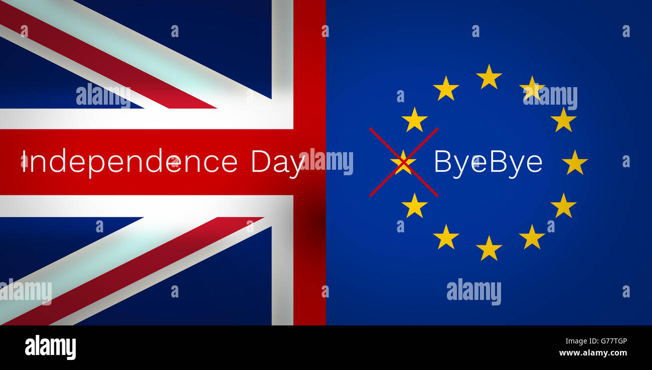 Brexit independence day bye bye united kingdom europe Stock Photo - Alamy