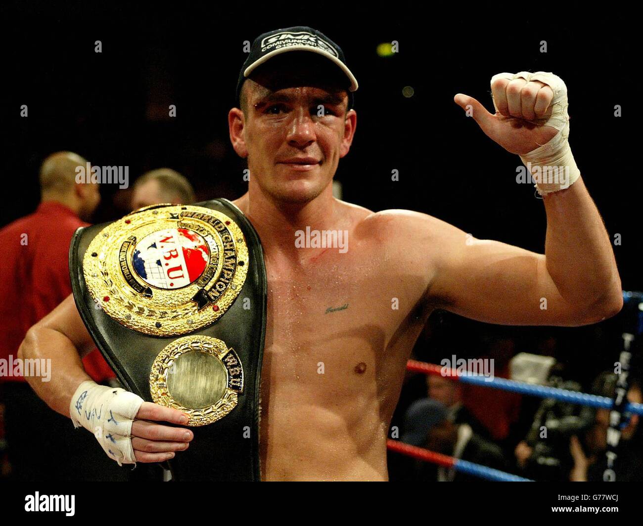 Champion anthony farnell celebrates with wbu belt hi-res stock ...