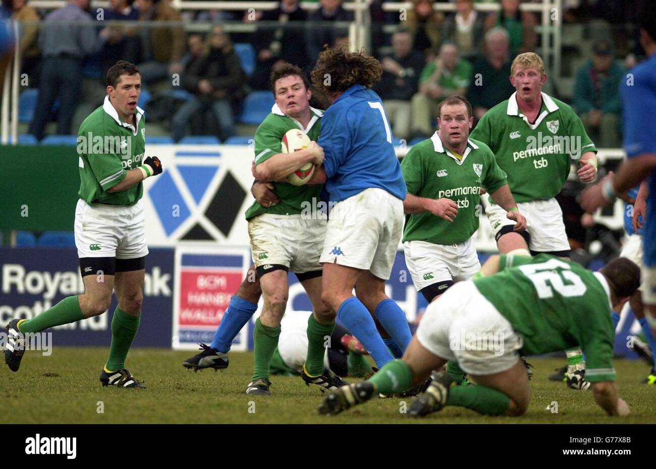 Struggles for possession with italys aaron persico hi-res stock ...