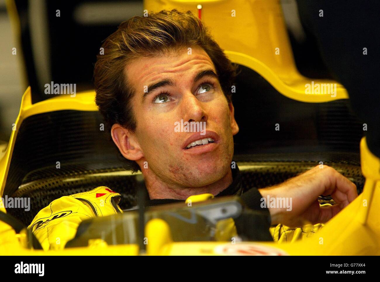 Ralph Firman in his Jordan during pre-season testing at Silverstone ...