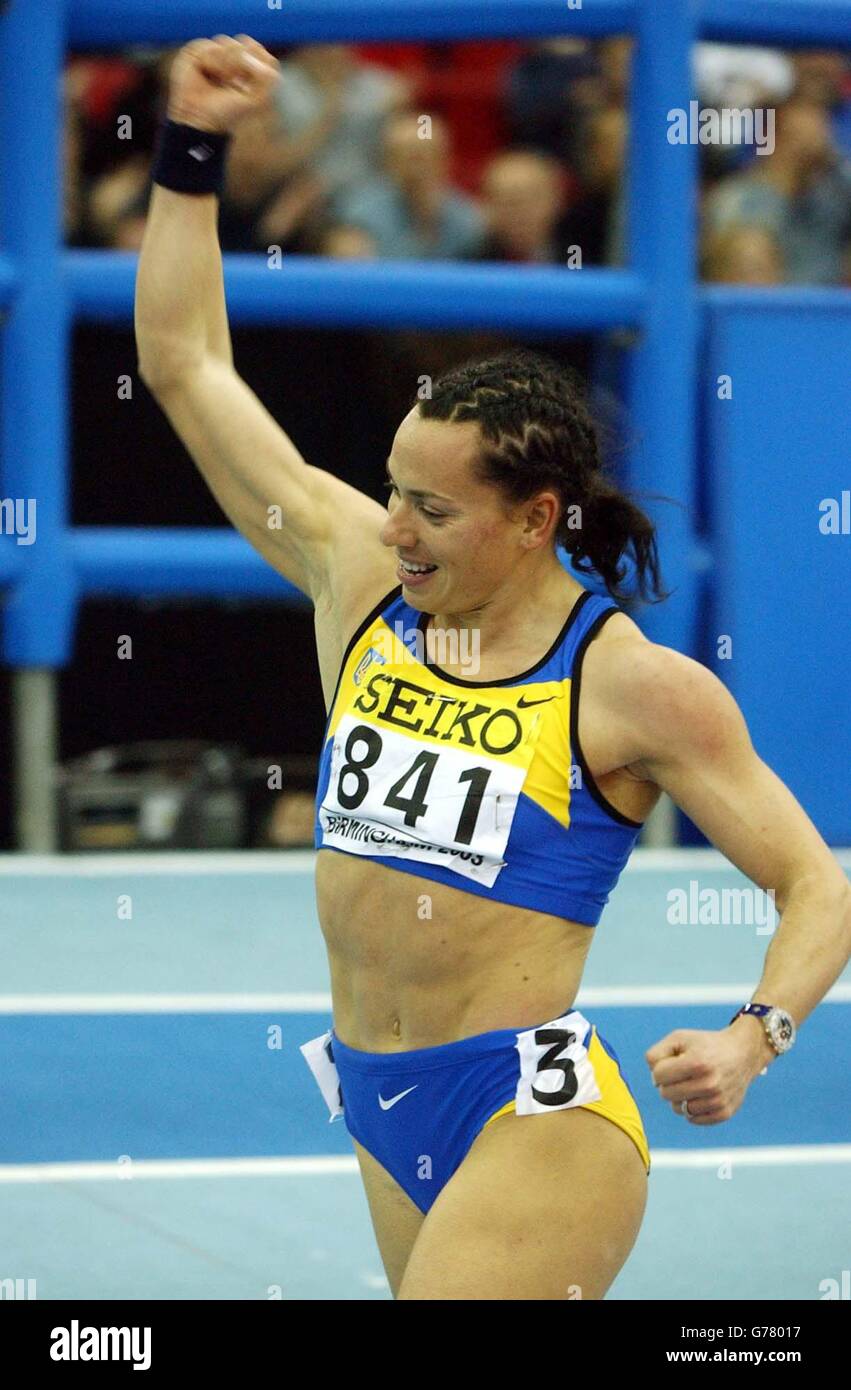 Birmingham Indoor Athletics - Zhanna Block Stock Photo - Alamy