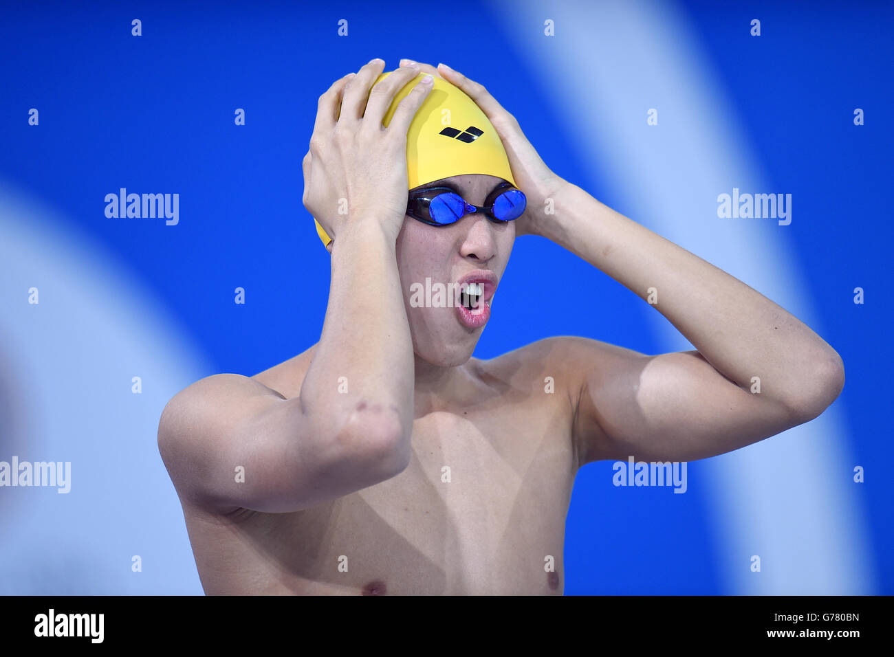 Malaysia's Welson Sim Wee Sheng during heat seven of the mens' 100 ...