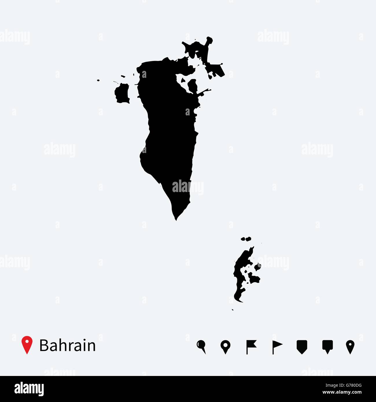 Map of bahrain hi-res stock photography and images - Alamy