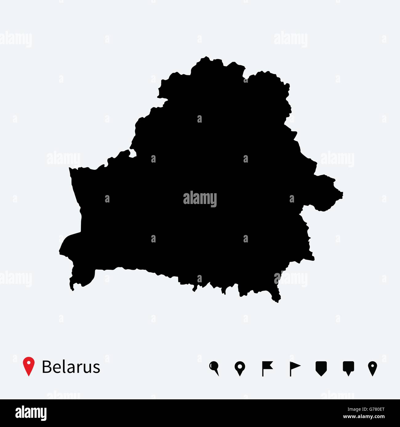 Belarus map pin Stock Vector Images - Alamy