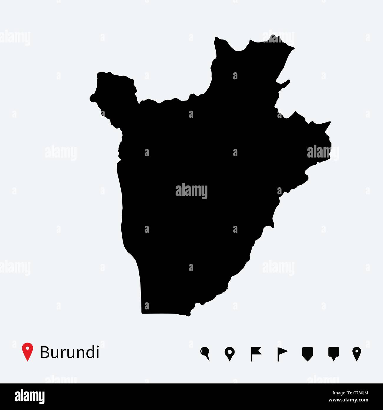 Location burundi on political map hi-res stock photography and images ...