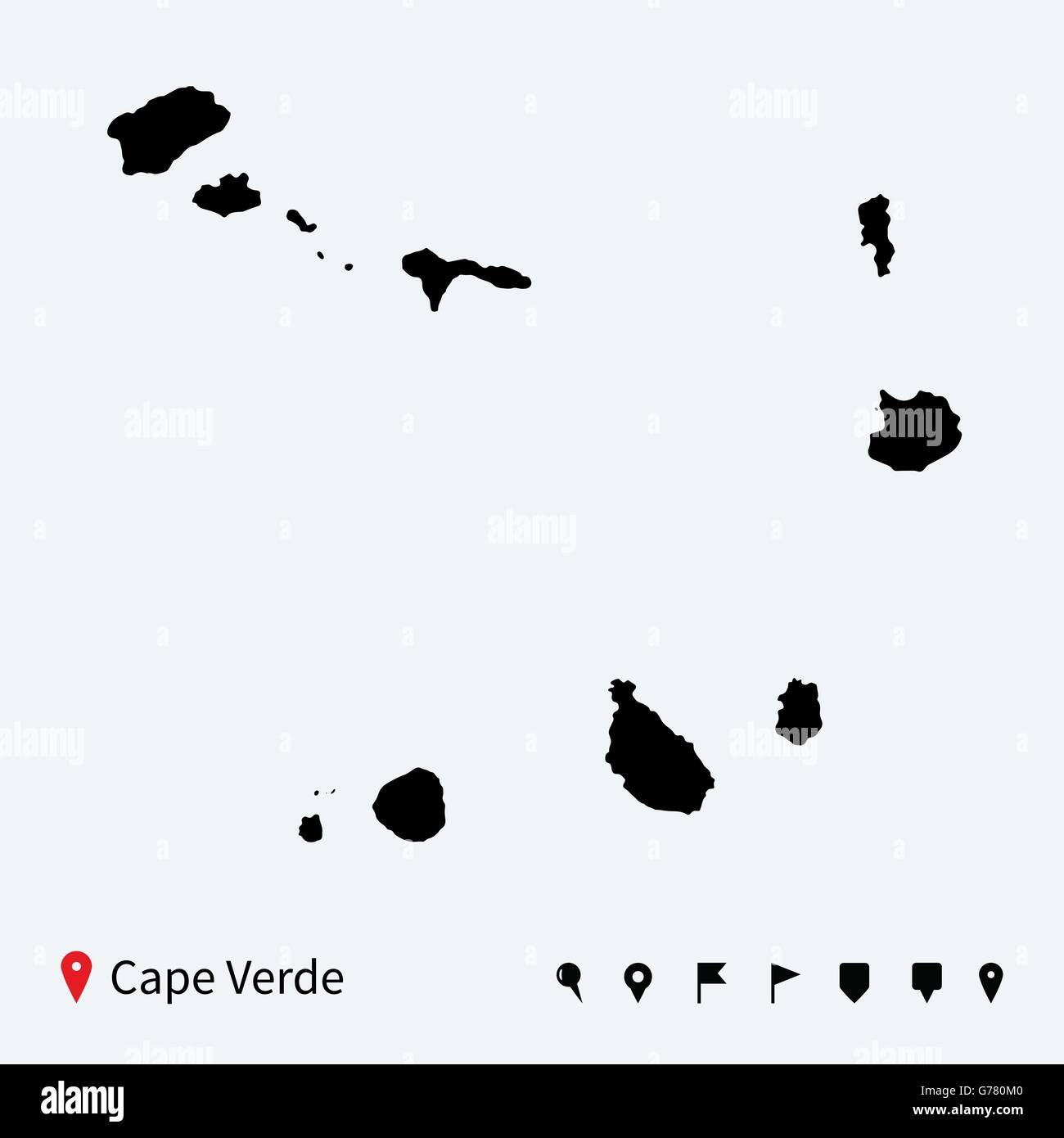 Map of cape verde hi-res stock photography and images - Alamy