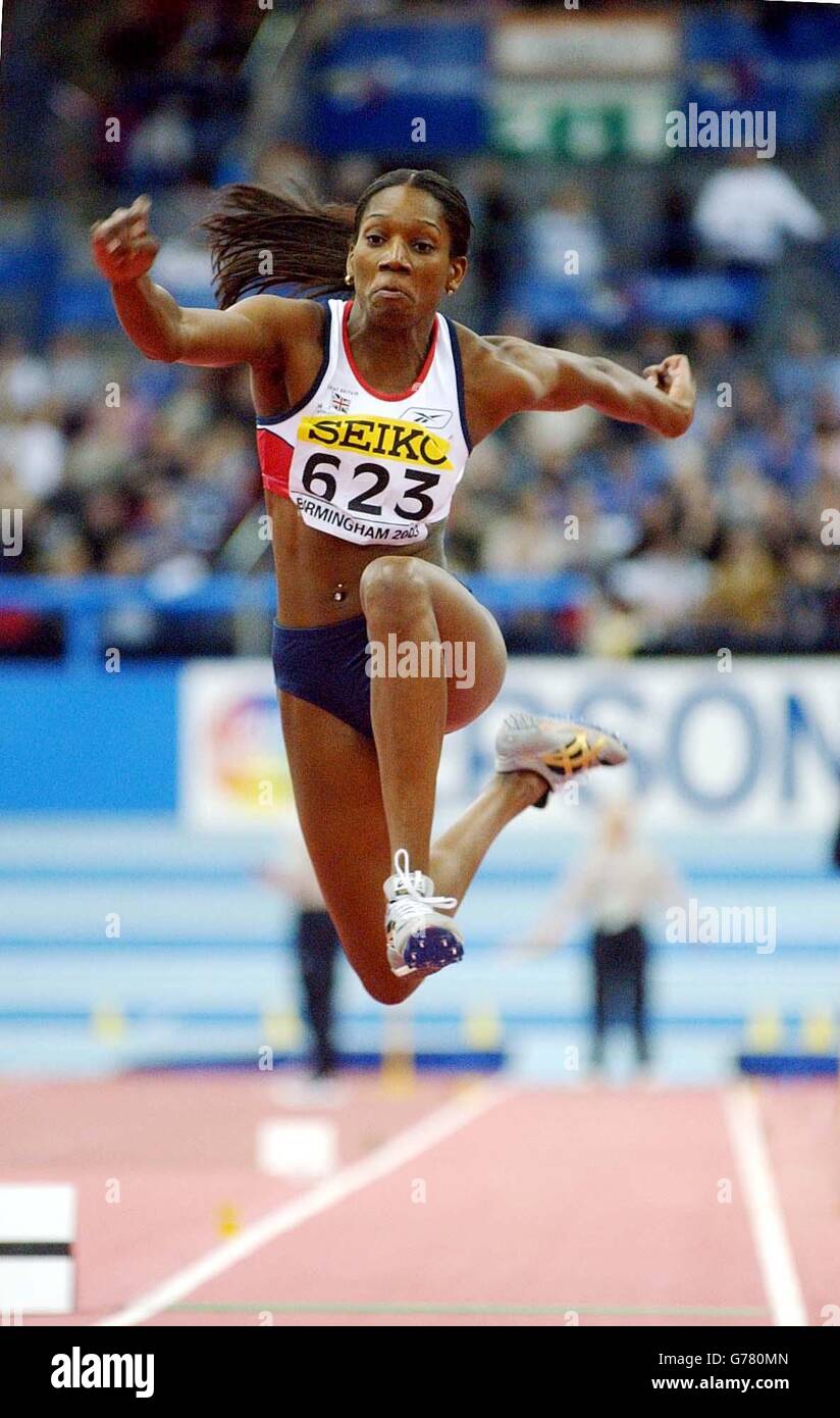 IAAF World Indoor Championship. Great Britain's Ashia Hansen competes ...