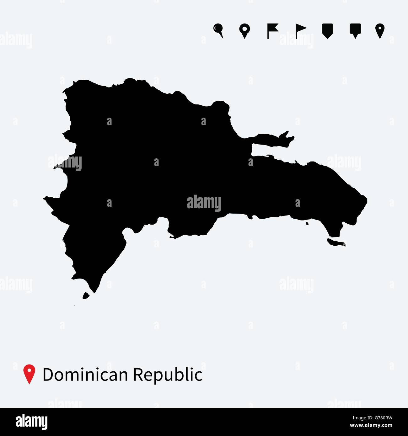 Map of dominican republic Stock Vector Images - Alamy