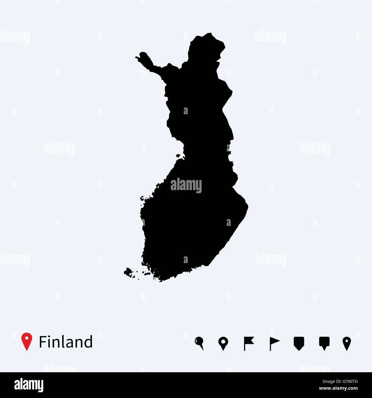 High point map Stock Vector Images - Alamy