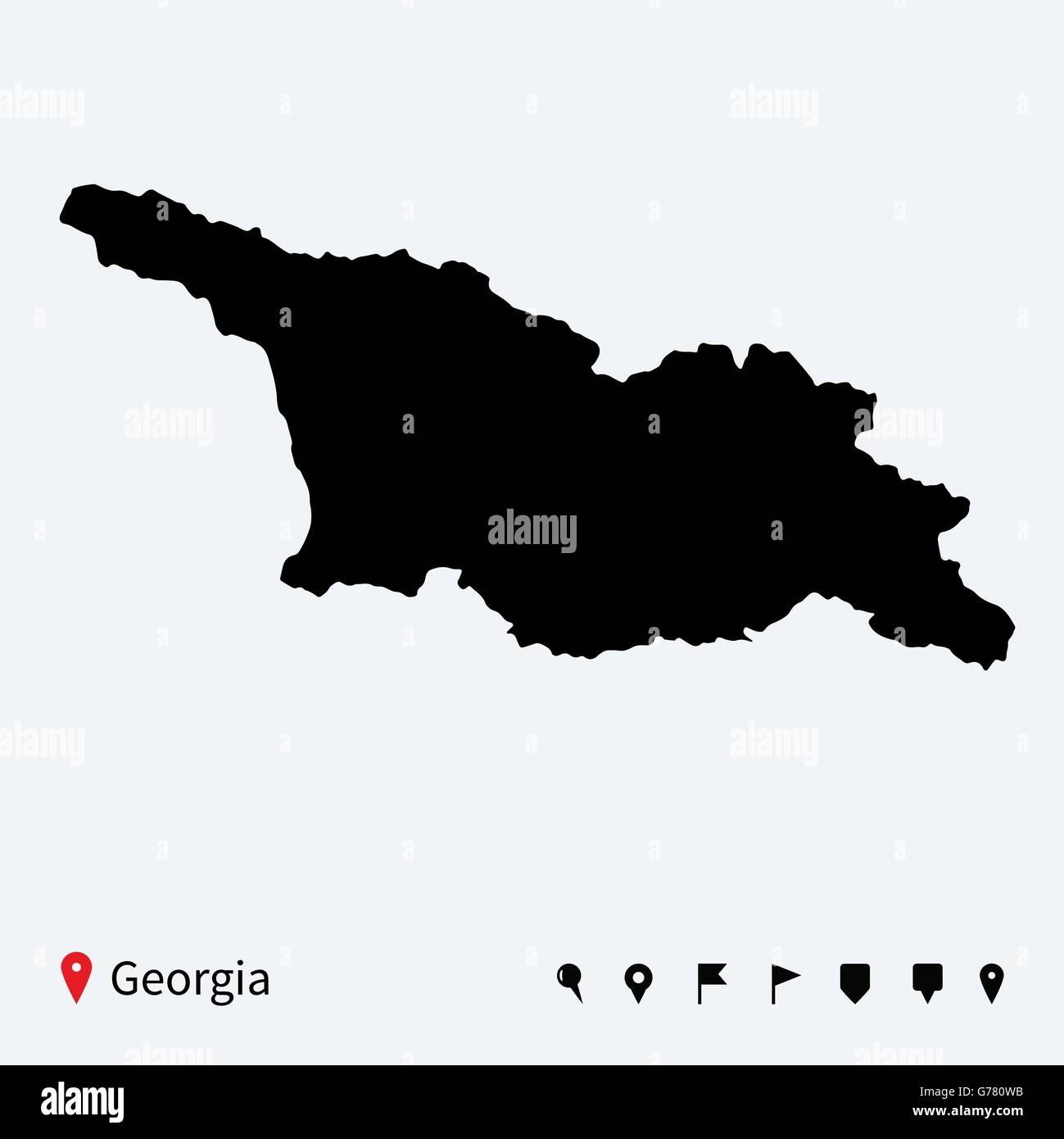 Georgia map pin Stock Vector Images - Alamy