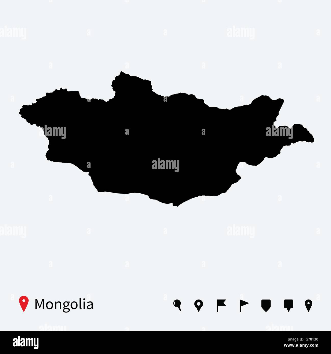 Map of mongolia Stock Vector Images - Alamy