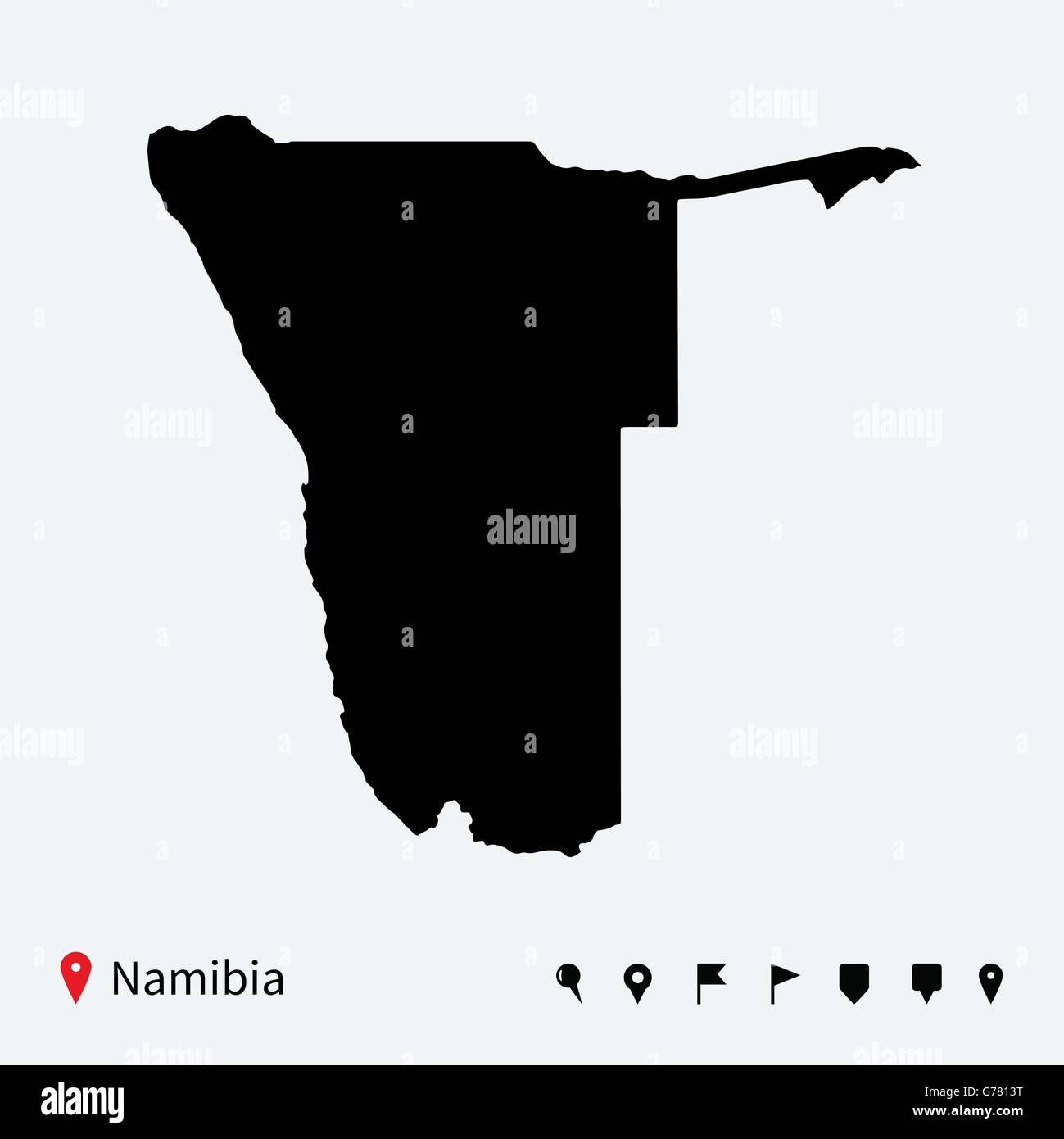 Map of namibia hi-res stock photography and images - Alamy