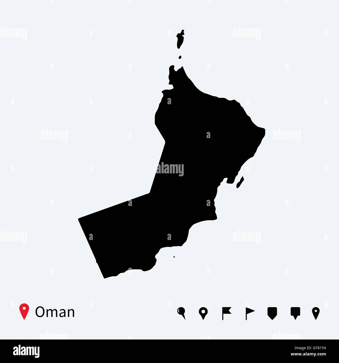 Oman map pin Stock Vector Images - Alamy