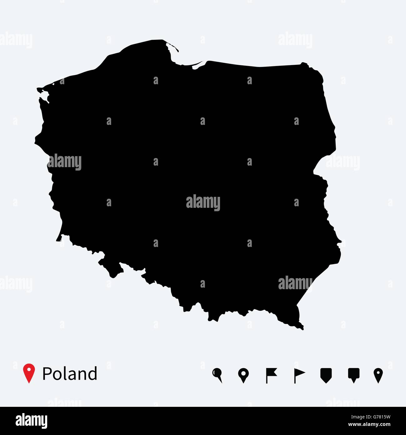 Poland map pin Stock Vector Images - Alamy