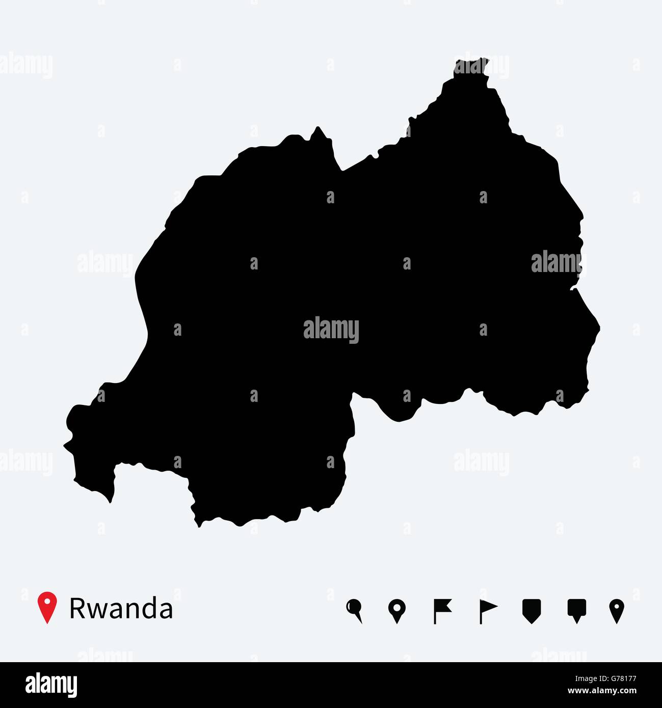 Map of rwanda hi-res stock photography and images - Alamy