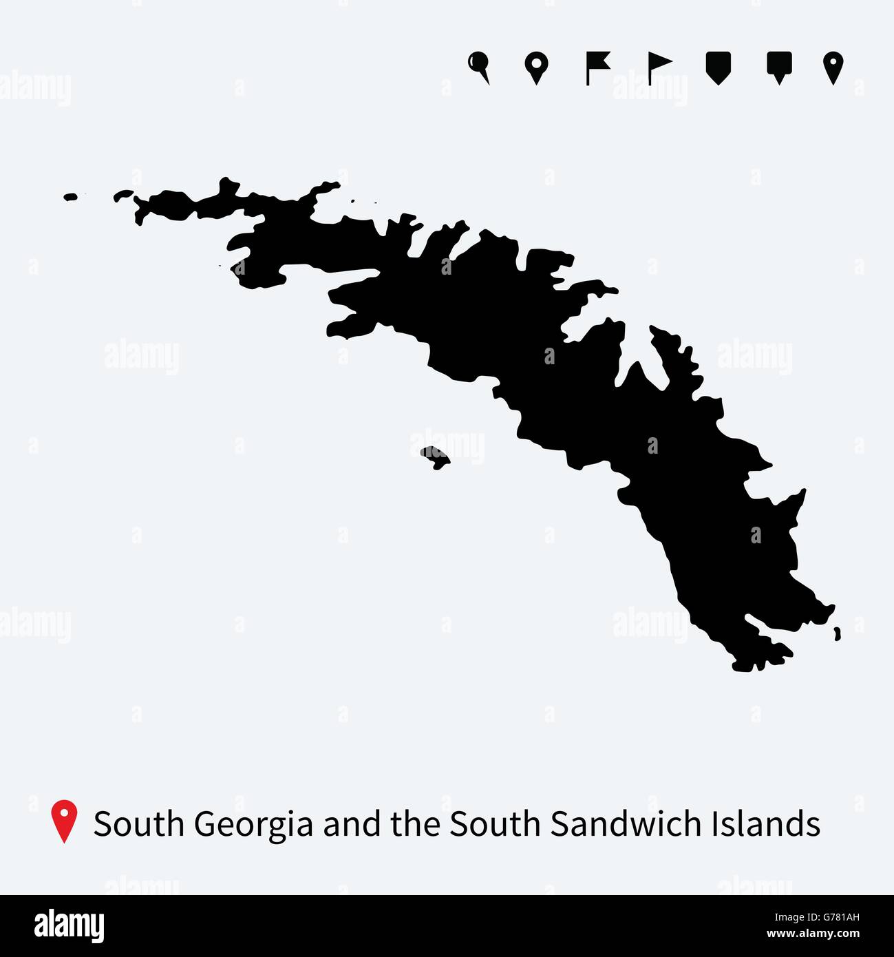 Sandwich islands map hi-res stock photography and images - Alamy