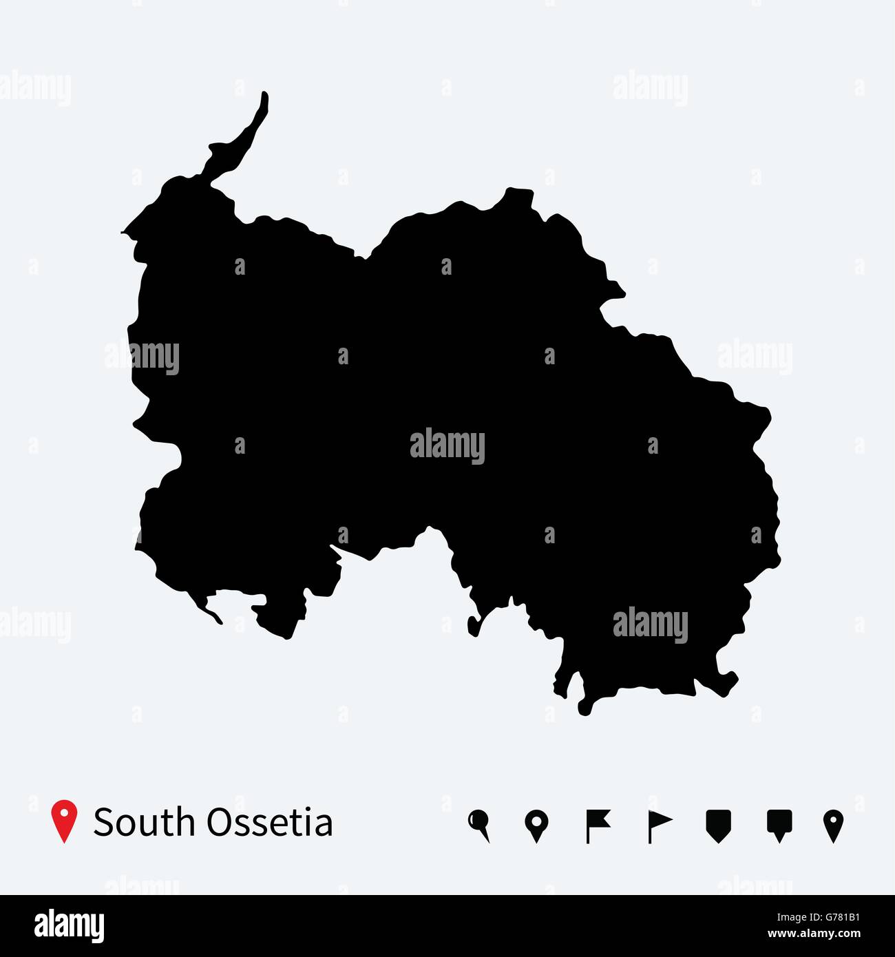 South ossetia map hi-res stock photography and images - Alamy