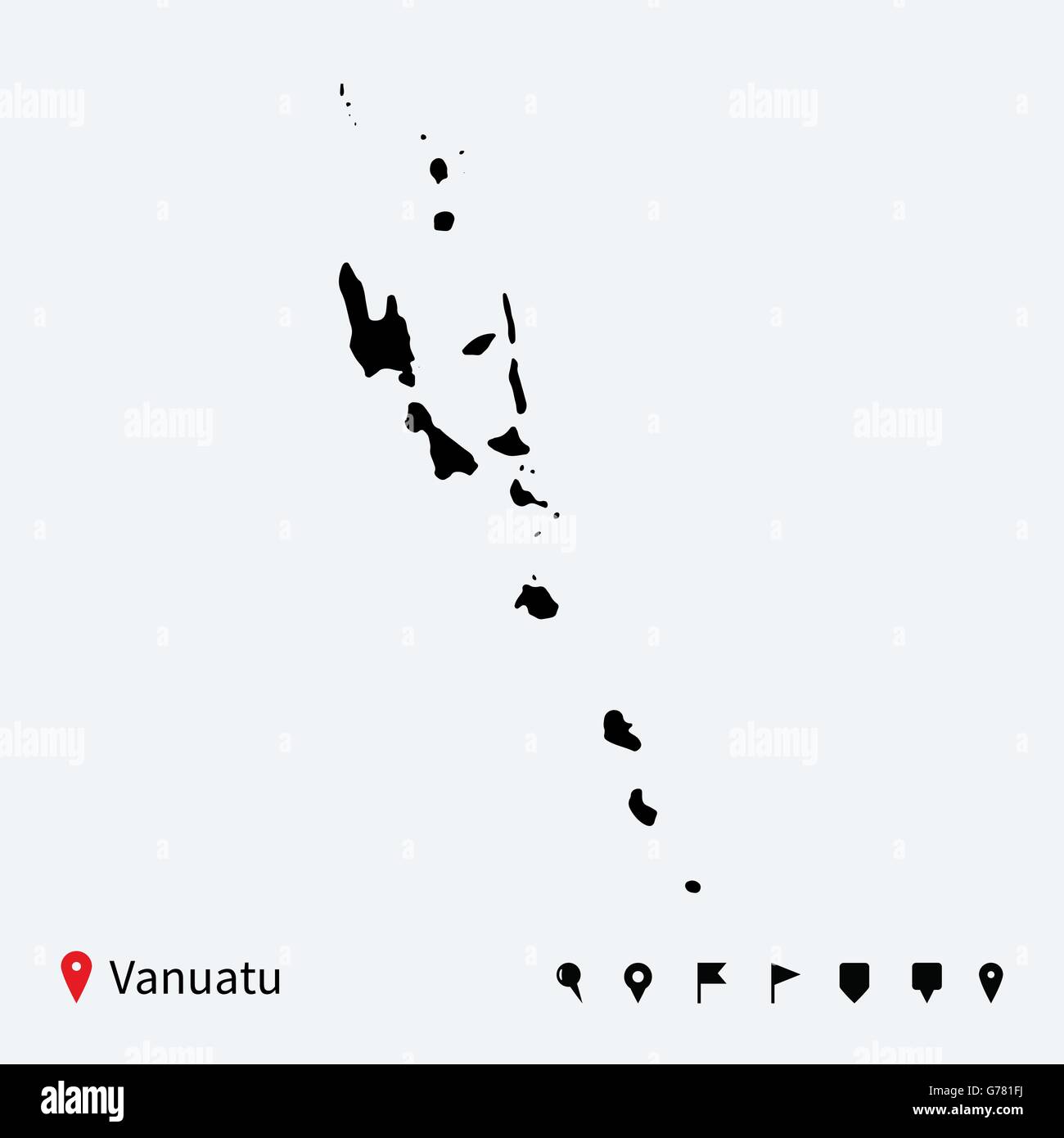 Vanuatu map pin Stock Vector Images - Alamy