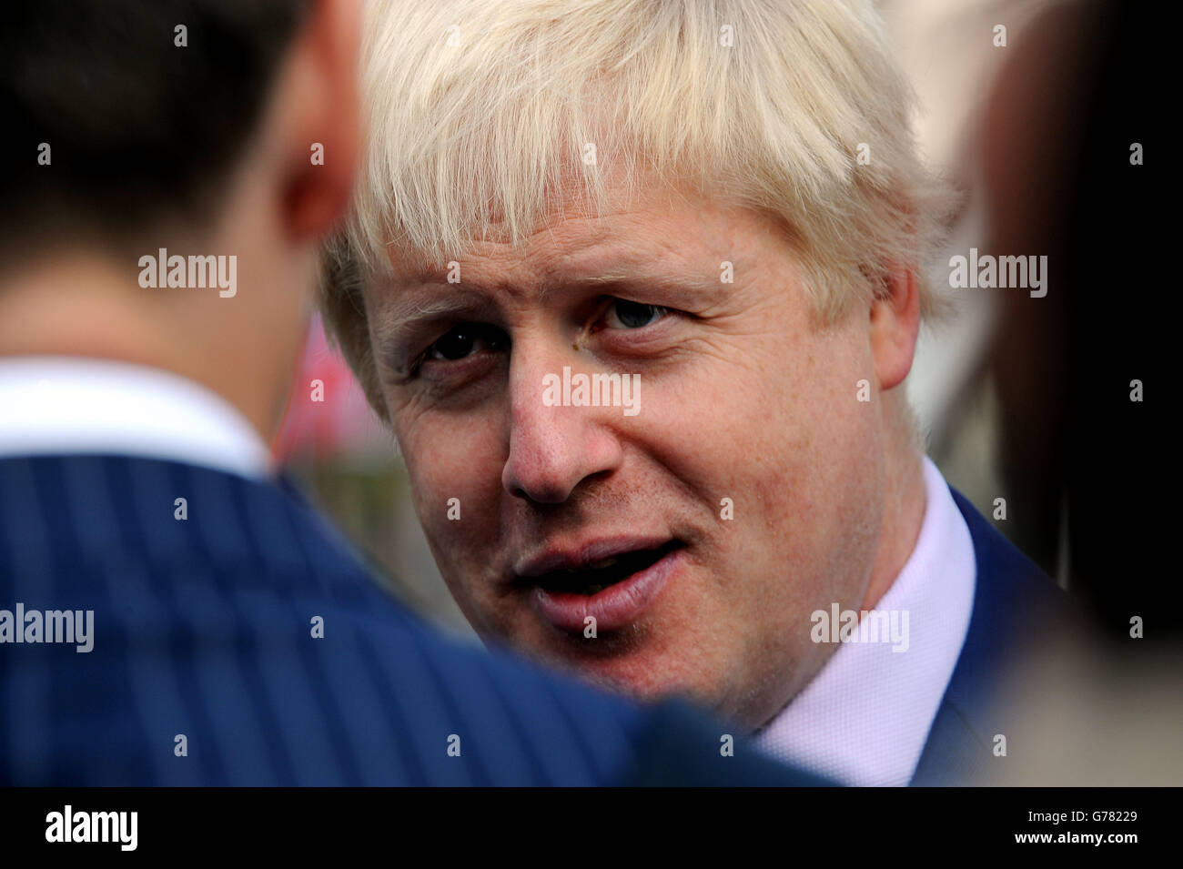 Mayor london boris johnson speaks media in central london hi-res stock ...