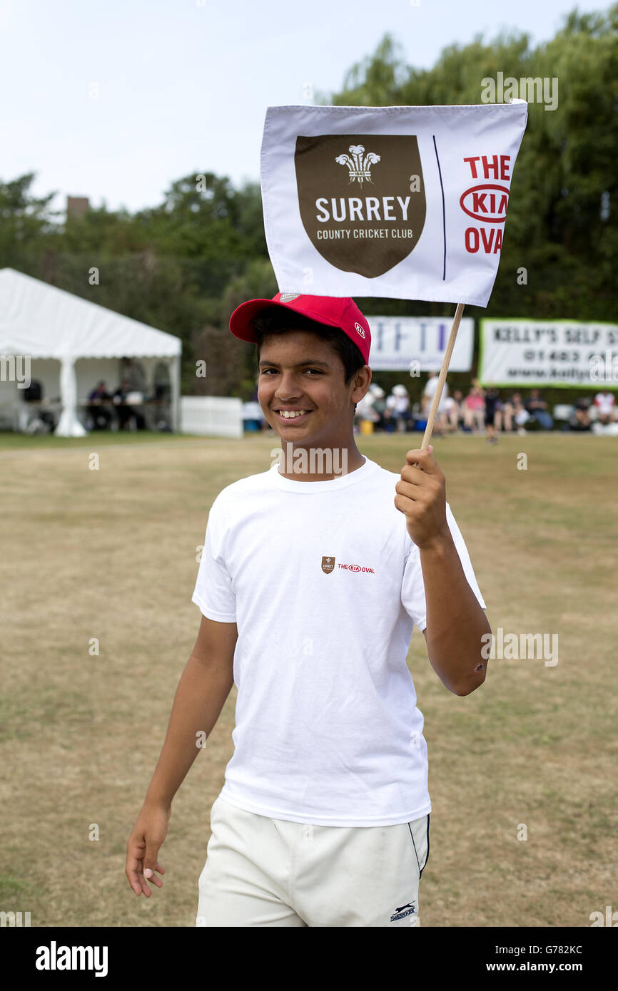 Surrey forms the guard of honour for the players hi-res stock ...